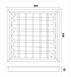 230V IP20 32W LED CAT2 Recessed Modular Fitting 600x600mm 4000K | ML ...
