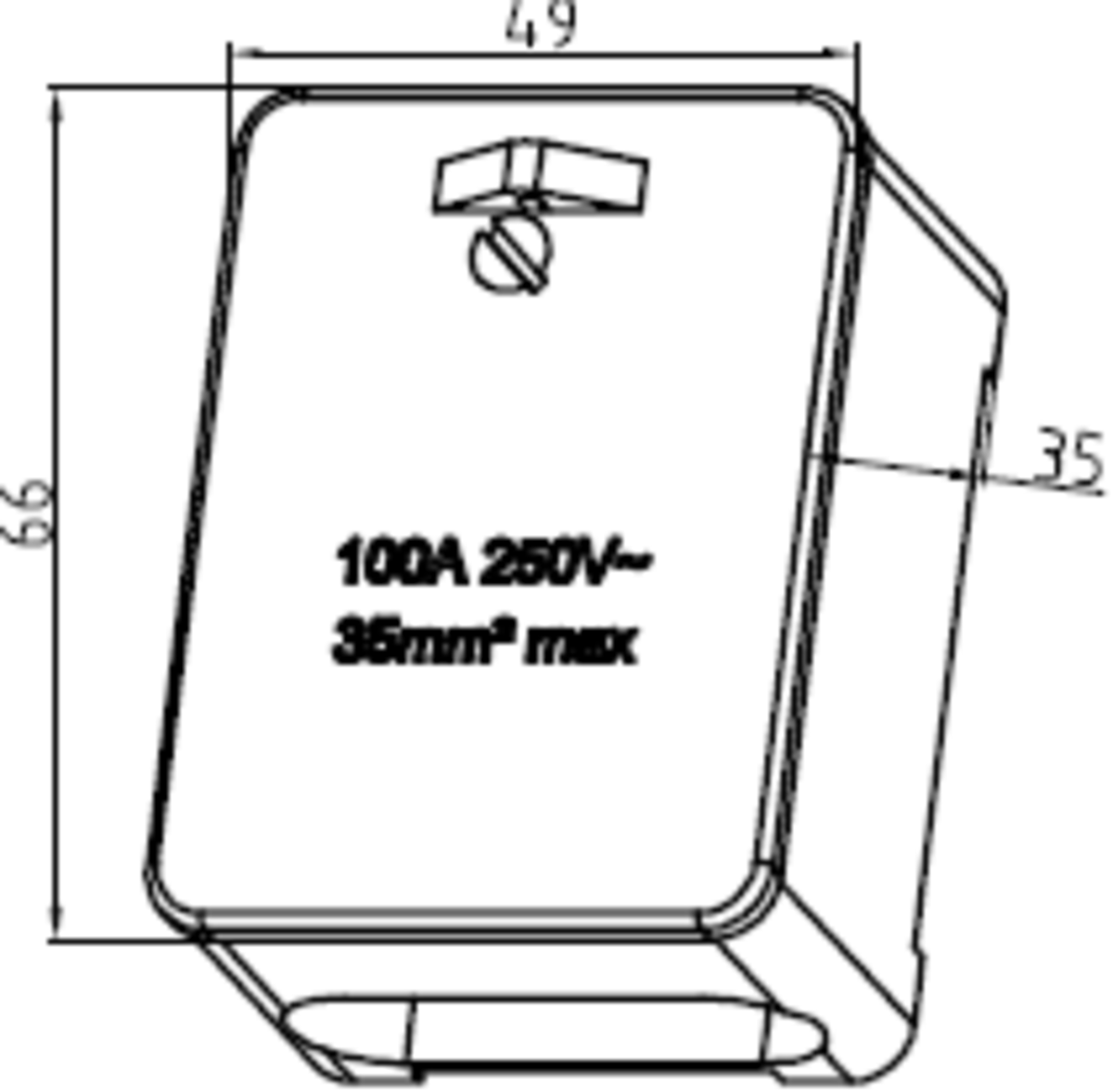100A 1 x 5-Way (Single Pole) Service Connector Block - Brass Terminals ...