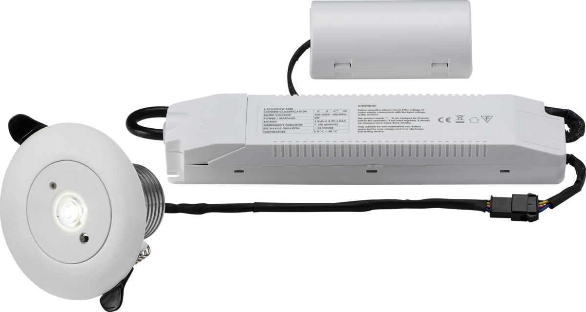 230V IP20 5W LED Emergency Downlight 5500K (non-maintained use only ...