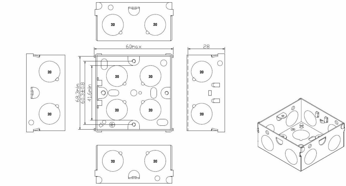 1G 35mm Galvanised Steel Box | ML Accessories