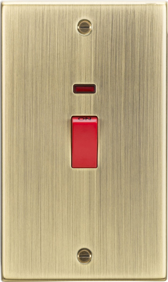 KNIGHTSBRIDGE ANTIQUE BRASS SQUARE EDGE Switches & Sockets BLACK Insert ...