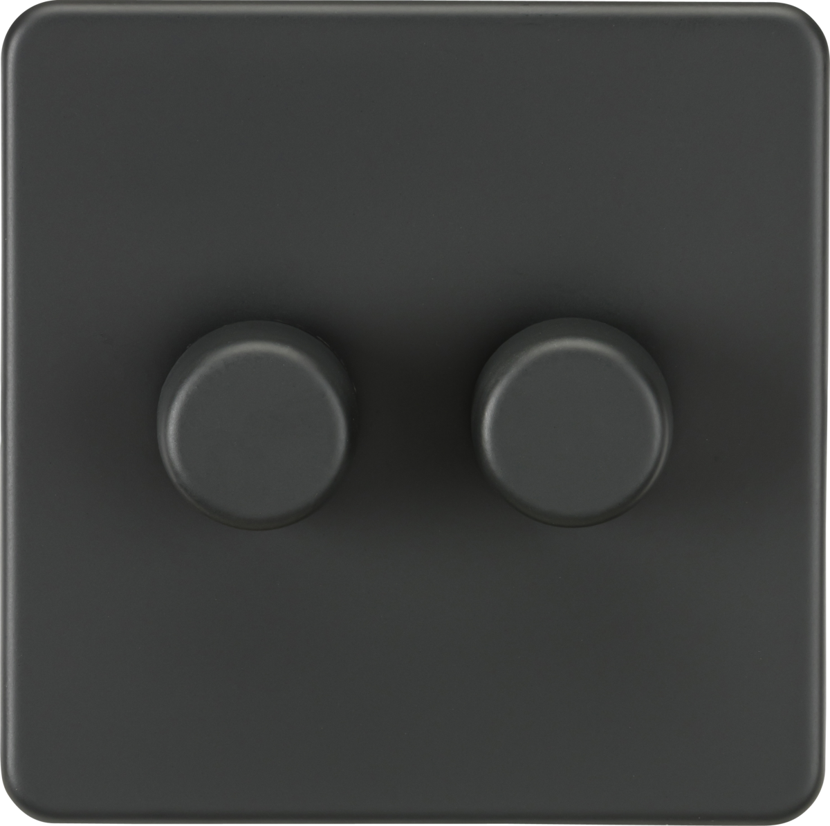 KNIGHTSBRIDGE ANTHRACITE SCREWLESS Switches & Sockets BLACK Insert ...