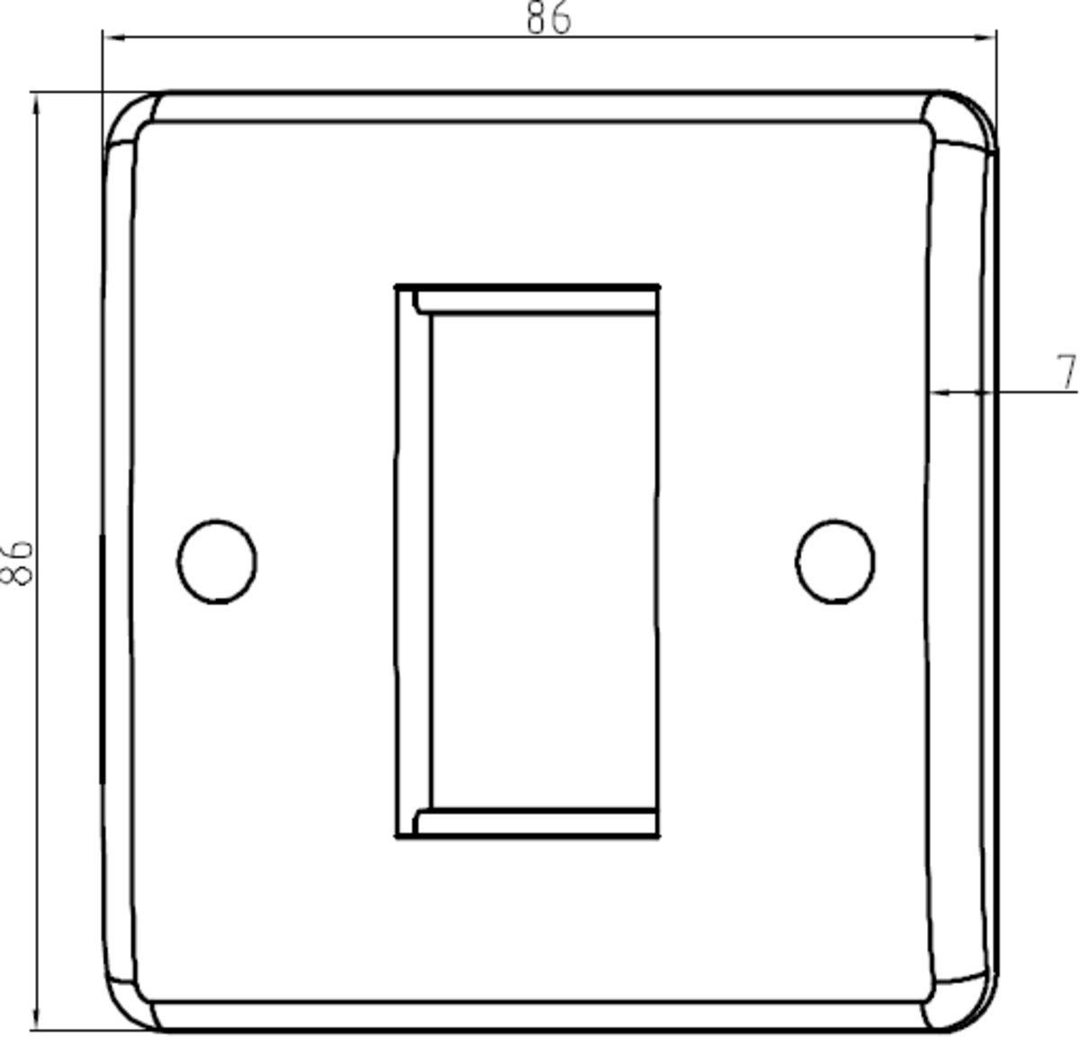 1G Modular Faceplate [Part M Compliant] | ML Accessories
