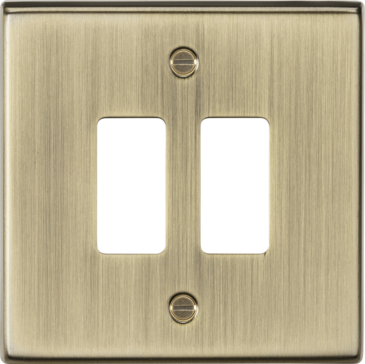 2G grid faceplate - antique brass | ML Accessories